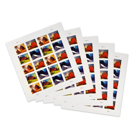 Barns Postcard Stamps(Postcard Stamp 44¢) - Forever Stamp Store Barns Postcard Stamps(Postcard Stamp 44¢) - Forever Stamp Store