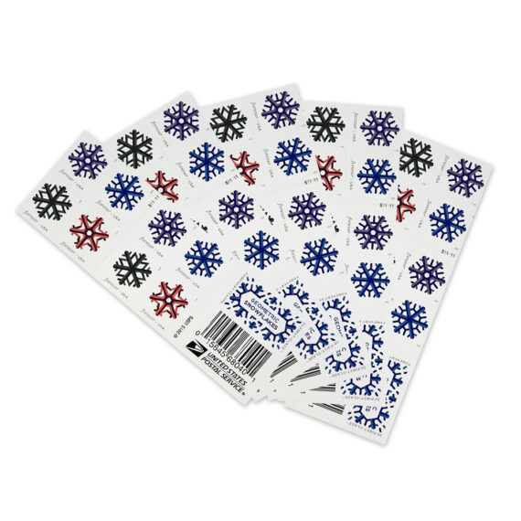Geometric Snowflakes Stamps - Forever Stamp Store