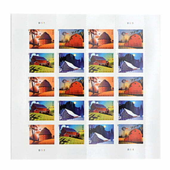 Barns Postcard Stamps(Postcard Stamp) - Forever Stamp Store