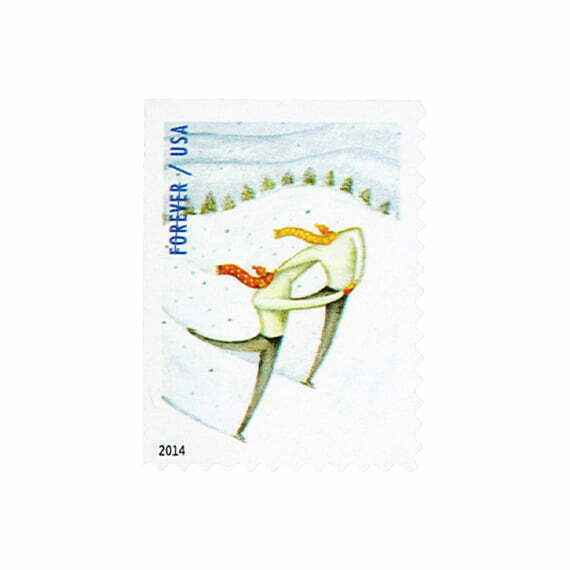 Winter Fun: Ice Skaters Stamps - Forever Stamp Store